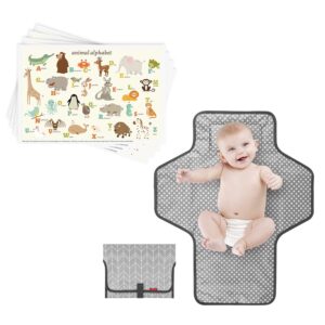 disposable stick-on placemats & portable changing pad baby registry search essentials babies necessities for boys girls