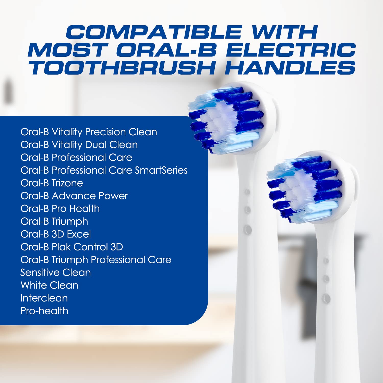 Toothbrush Heads Compatible with Oral-B Electric Toothbrush – Precision Replacement Toothbrush Heads Refills (8)