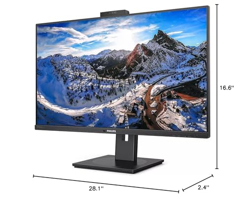 PHILIPS 329P1H 32" Class Webcam 4K UHD LCD Monitor - 16:9 - Textured Black