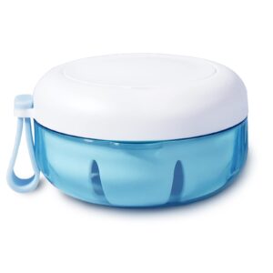 denture cup, definitely no-leak denture bath box for traveling perfectly, denture cup with strainer & mirror(white)