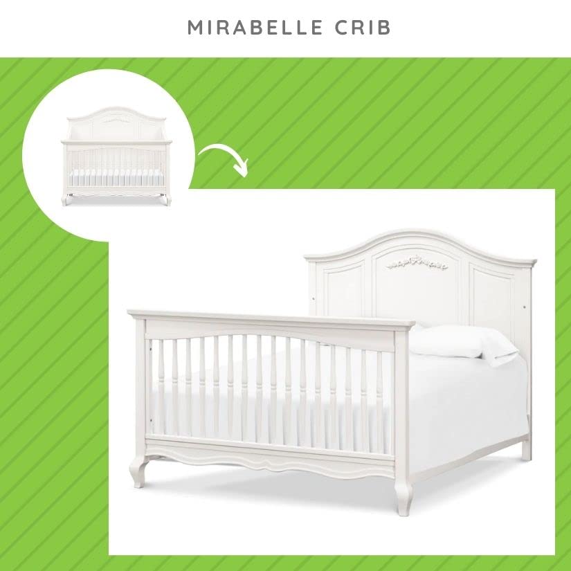 CC KITS Full-Size Conversion Kit Bed Rails for Million Dollar Baby Cribs (Warm White, Model #M7689)