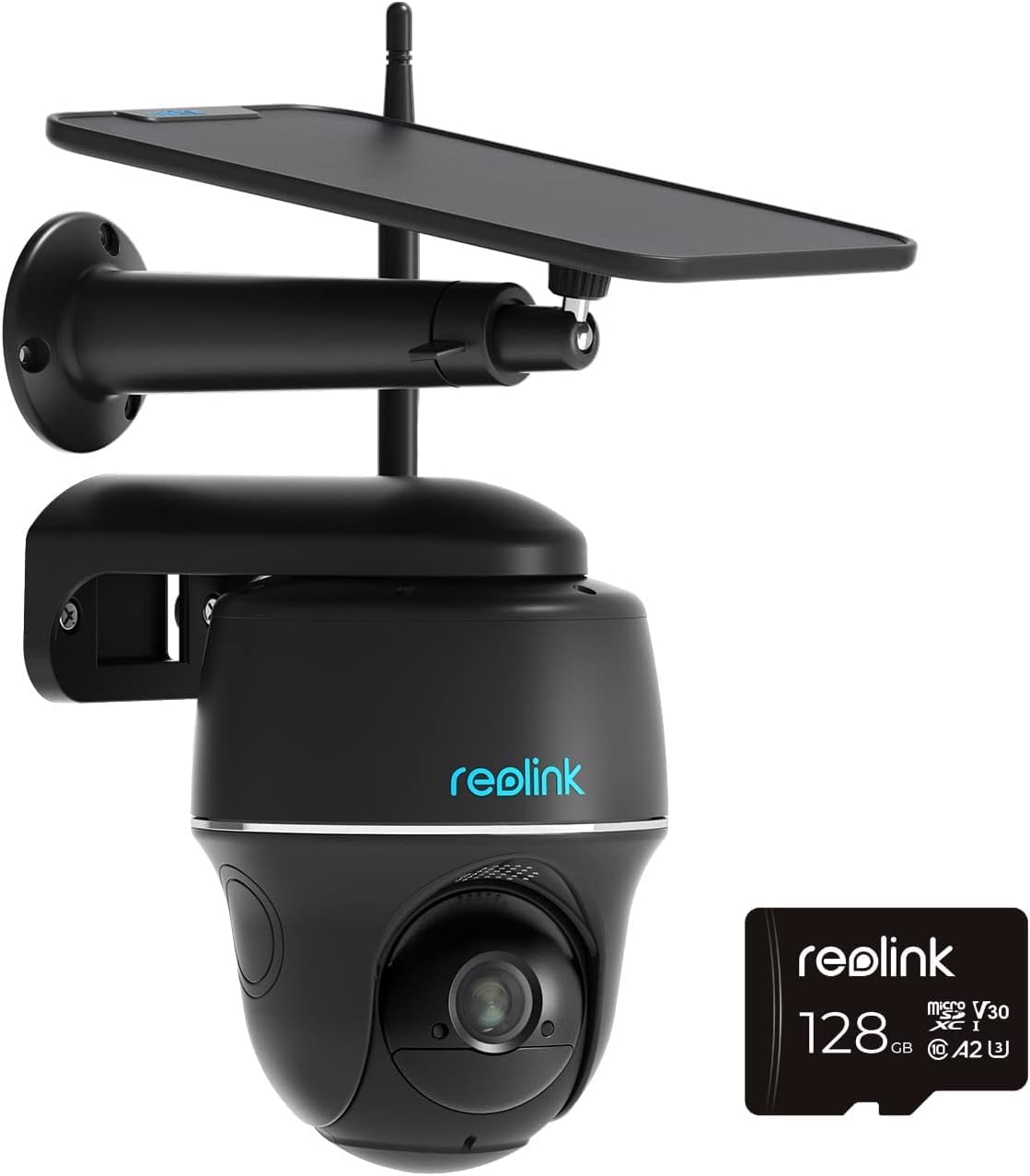 REOLINK Security Camera Outdoor Wireless, Argus PT 5MP+Solar Panel with 360° Pan-Tilt View, 2K Night Vision, 2.4/5Ghz WiFi, Solar Security Camera with Person/Vehicle Detection, Two-Way Audio, Black