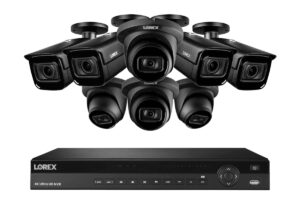 lorex nc4k4fmv-1644bdb 16-channel smart 30 fps 4k lorex nocturnal 4tb nvr system with 4x listen-in audio ip dome cameras (lne9242b) & 4x motorized varifocal ip bullet cameras (lnb9282b)