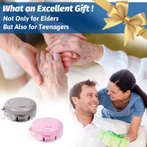 Denture Case, Definitely No-Leak Denture Bath Box for Traveling Perfectly, Denture Cup with Strainer & Mirror(Pink)