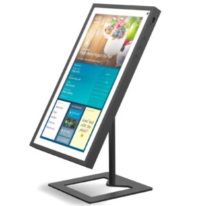 adjustable metal stand for amazon echo show 15, tilt and swivel metal stand made for echo show 15, 15.6" smart display metal holder sturdy and not wobbly-matte black