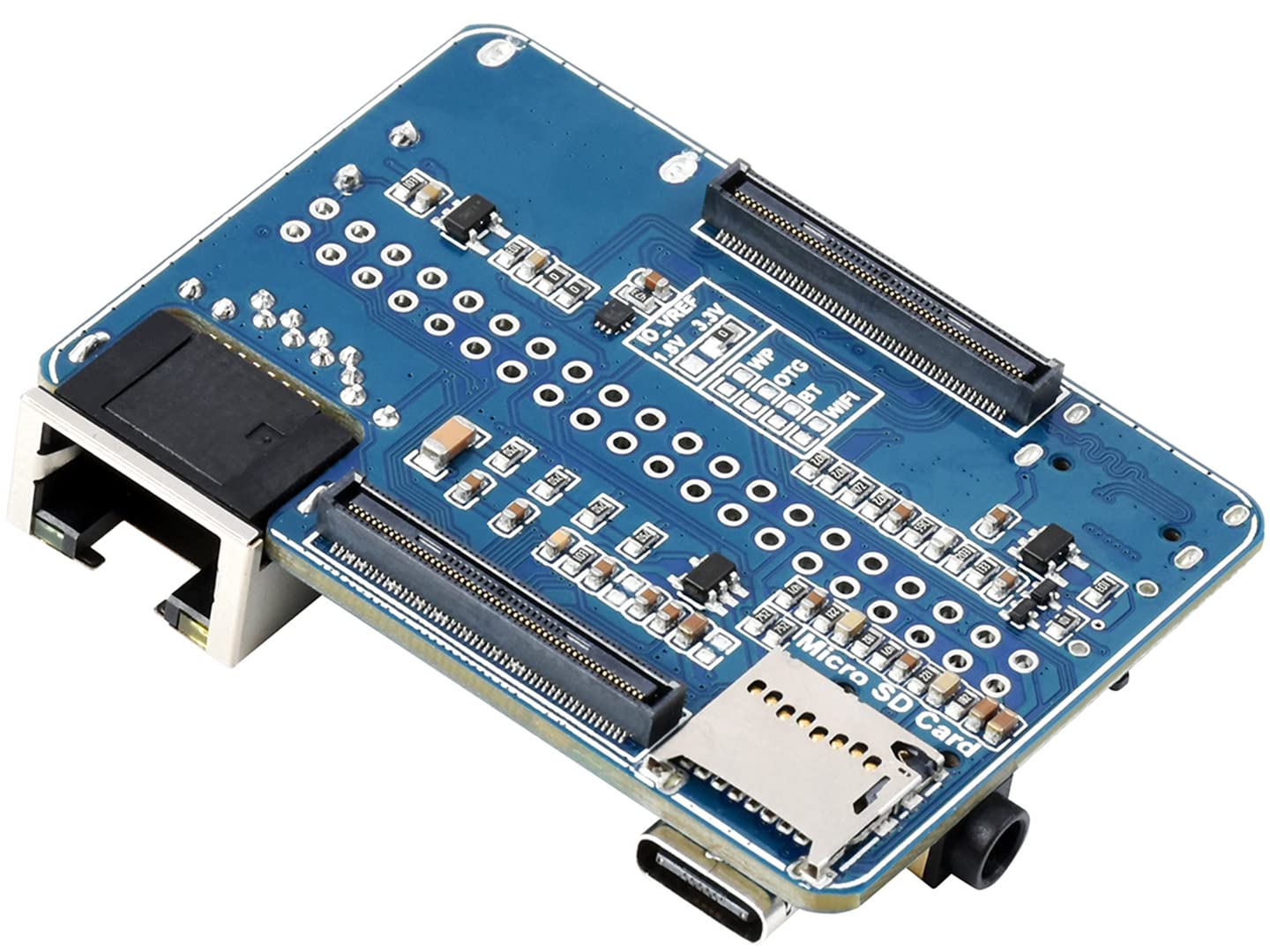 Nano Base Board (B) for Compute Module 4 Lite/eMMC,with Raspberry Pi 40PIN GPIO Header,Gigabit Ethernet RJ45,MIPI CSI-2 Port Connector 3.5mm Jack Audio