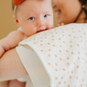 Copper Pearl Premium Baby Burp Cloths - 3-Pack Large Cotton Burp Cloths, Extra Soft Spit Up Rags with 3 Absorbent Layers, Perfect for Baby Girl Gifts (21" x 10" Size, Eden Set)