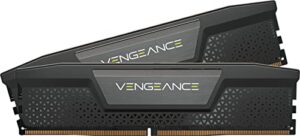 corsair vengeance ddr5 ram 32gb (2x16gb) 6000mhz cl36 intel xmp icue compatible computer memory - black (cmk32gx5m2b6000c36)