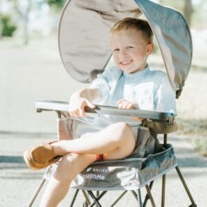 Baby Delight Go with Me Jubilee Deluxe Portable Chair | Indoor and Outdoor | Sun Canopy | Grey