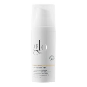 glo skin beauty oil free spf 40+ hyaluronic acid infused all mineral sunscreen - protect against sun damage & aging environmental skin stressors - weightless, invisible finish