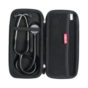 hermitshell travel case for 3m littmann classic iii monitoring stethoscope (black)