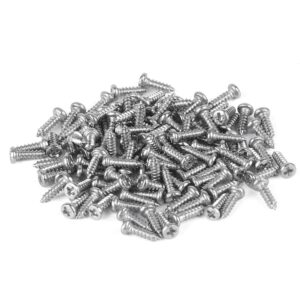 niooliuk pack of 100 ） m1.4 x 5mm stainless steel phillips round head self tapping screws bolts