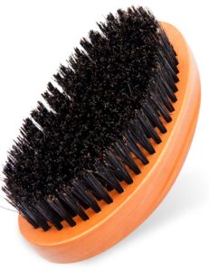 styleomize curved wave brush with firm boar bristles - premium quality wood brush for men's hairstyling that keeps your scalp safe (medium)