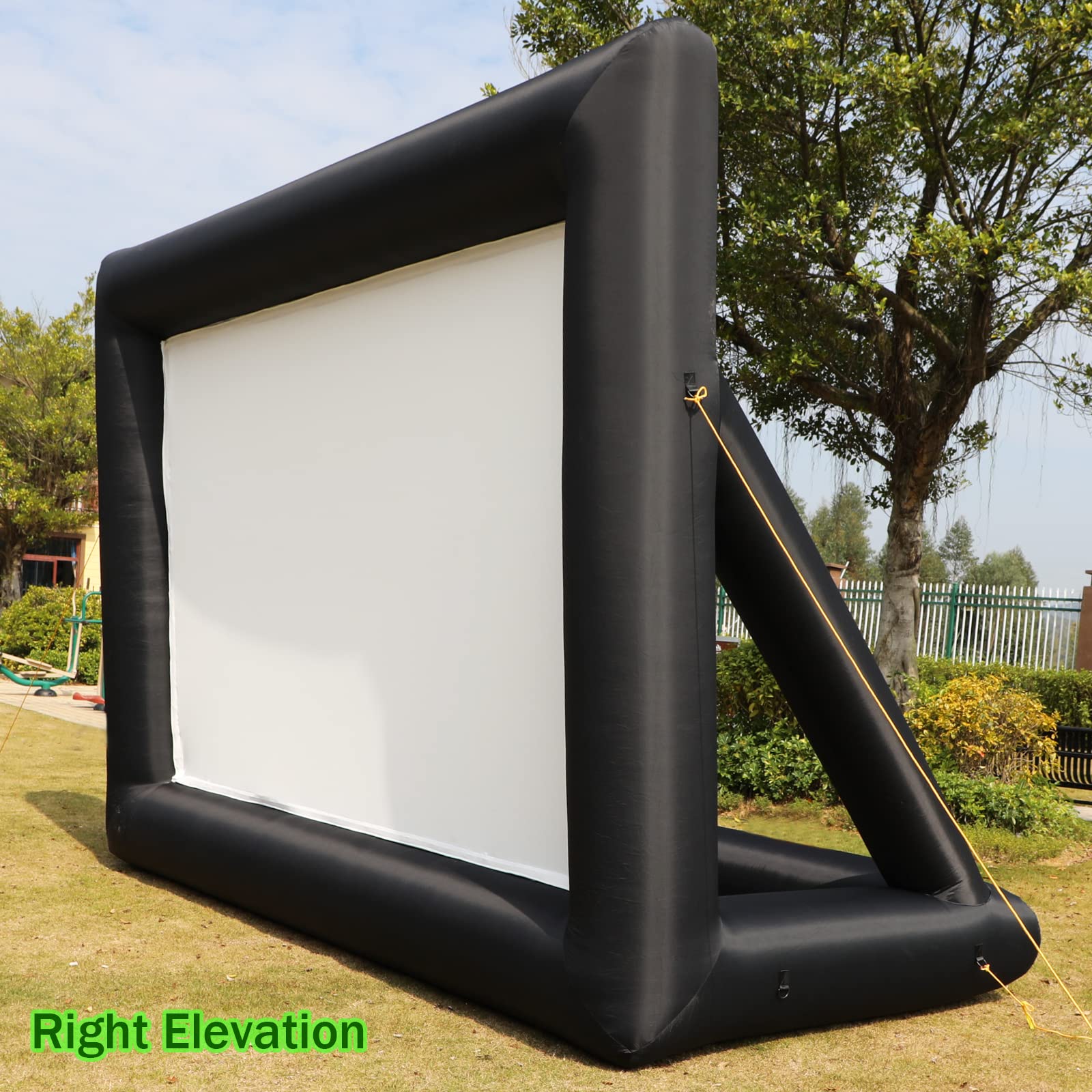 staelea 16ft Inflatable Movie Projector Screen, Indoor and Outdoor Projector Screen with Carry Bag for Front and Rear Projection