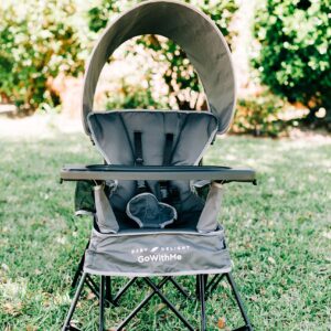 Baby Delight Go with Me Jubilee Deluxe Portable Chair | Indoor and Outdoor | Sun Canopy | Grey