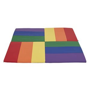 ecr4kids softzone turning tiles activity mat, folding playmat, assorted