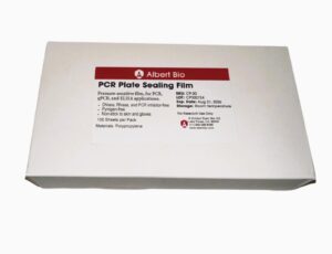 pcr plate sealing film, pressure-sensitive adhesive, optically clear plate sealing film, for pcr, qpcr, and elisa applications. materials: polypropylene. 100 sheets per pack. microplate sealing tape.