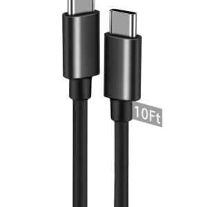 15W USB-C Fast Charger with 10Ft Extra Long 5A USB-C Cable for Kindle Fire Tablets (Designed for use with USB-C Version Fire Tablets and Kindl E-Readers)