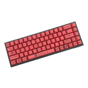 gotmokay diy keycap red&black personalise keycap cherry pbt dye-sublimated 178 keycaps cherry factory height for mechanical gaming keyboard (black&gray)