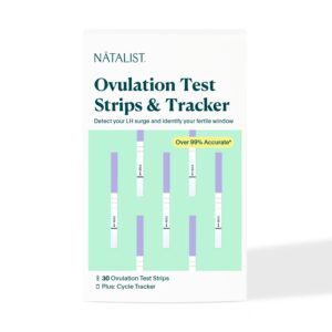 natalist ovulation test kit home fertility strips for women - clear & accurate result tracker helps get timing right while planning for baby - 30 count