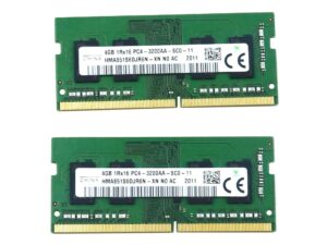 laptop memory module 2-peace kit hma851s6djr6n-xn compatible replacement spare part for sk hynix hma851s6djr6n 8gb (2x4gb) 1rx16 ddr4 so-dimm pc4-25600 3200mhz 260-pin non-ecc cl22 1.2v