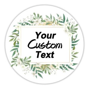 2" round stickers floral rose flower thank you design for letters package decoration wedding address sticker