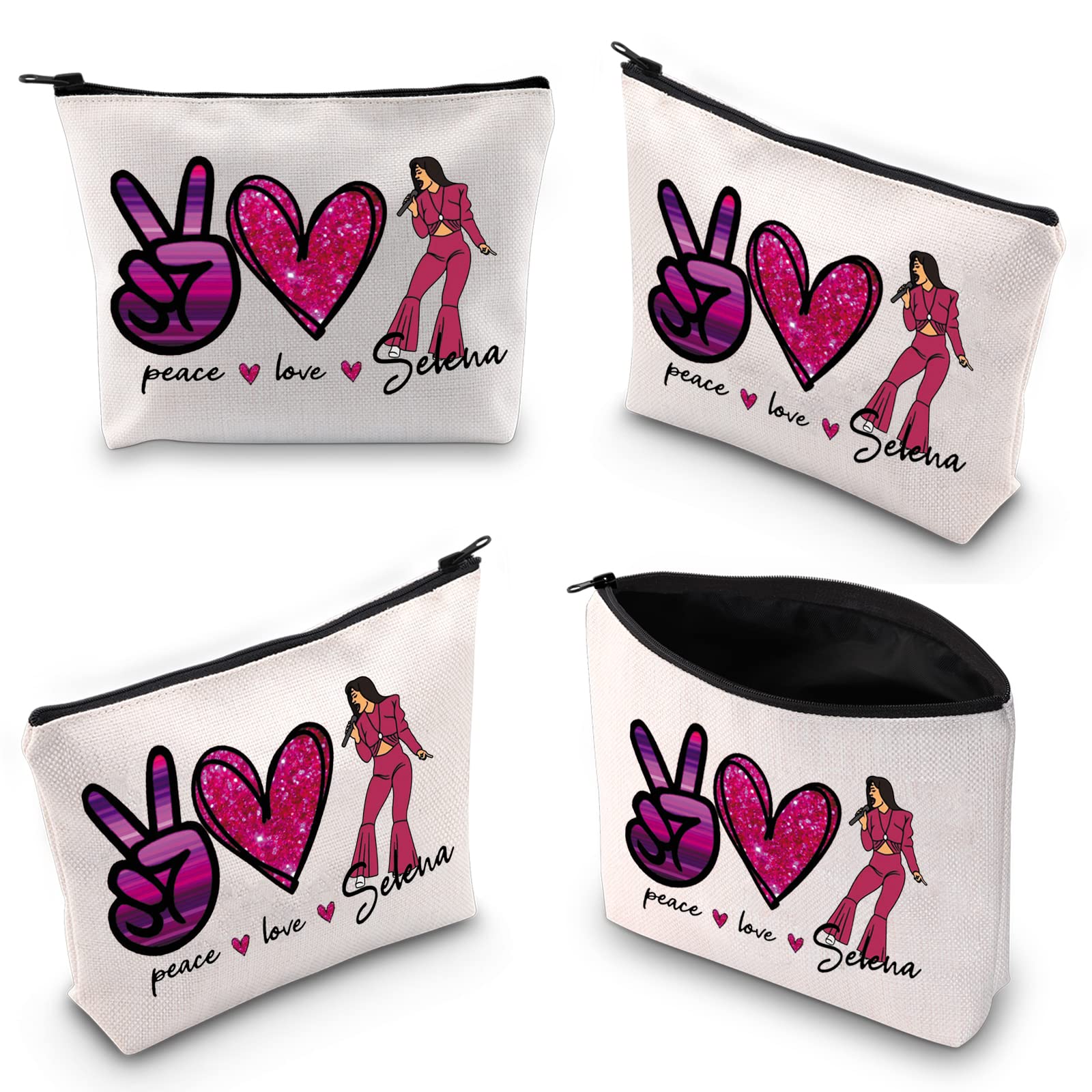 BLUPARK Song Makeup Bag Singer Song Gift Singer Fan Gift Singer Inspired Cosmetic Bag Music Gift (Peace Love Se)