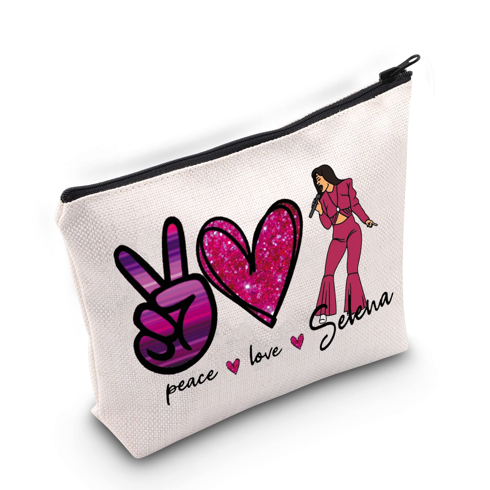 BLUPARK Song Makeup Bag Singer Song Gift Singer Fan Gift Singer Inspired Cosmetic Bag Music Gift (Peace Love Se)