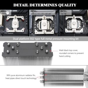 Thermalright Assassin King 120 SE ARGB CPU Air Cooler, AK120 SE ARB, 5 Heatpipes, TL-C12C-S PWM Quiet Fan CPU Cooler with S-FDB Bearing, for AMD AM4/AM5/Intel LGA1700/1150/1151/1200