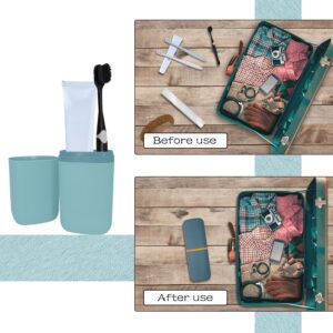 SietDESEO Toothbrush Travel Container Bundle with 4 Pack Toothbrush Case Travel Toothbrush Holder