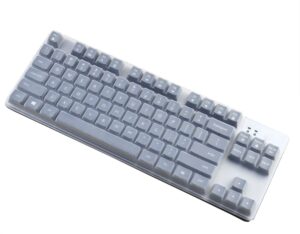 dust-proof silicone keyboard skin cover compatible for logitech g413 tkl se mechanical gaming keyboard (clear)