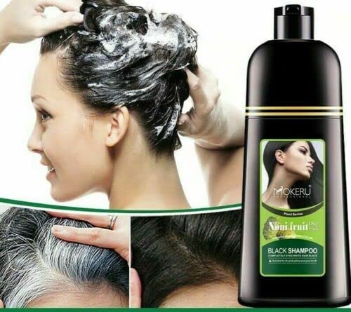 Maani NONI BLACK Professional Oil Hair Dye Color Shampoo 500 ML: Instant Fast Acting Long Lasting for Gray Hair Colors Hair in Minutes