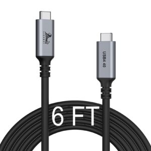 lionwei 6ft usb4 cable for thunderbolt 4 devices, 100w 40gbp usb c cable 8k display/dual 4k, compatible with thunderbolt 3/4 devices, usb4 cable for macbook, hub, docking