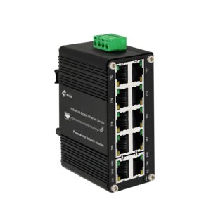 mini industrial switch 10 ports gigabit switch hardened 10 port rj45 10/100/1000mbps ethernet switch din rail mount outdoor ethernet switch, unmanaged network switch (-40 to 176°f) with 12-48v dc