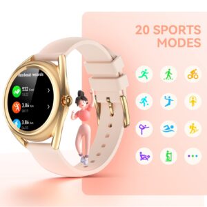 Parsonver Smart Watches for Women with Smaller-Sized Fashion Ladies Smartwatch for iPhone Android Phones,1.09'' Fitness Tracker, activity trackers, Heart Rate, Sleep Monitor, Calories, Pedometer, Gift