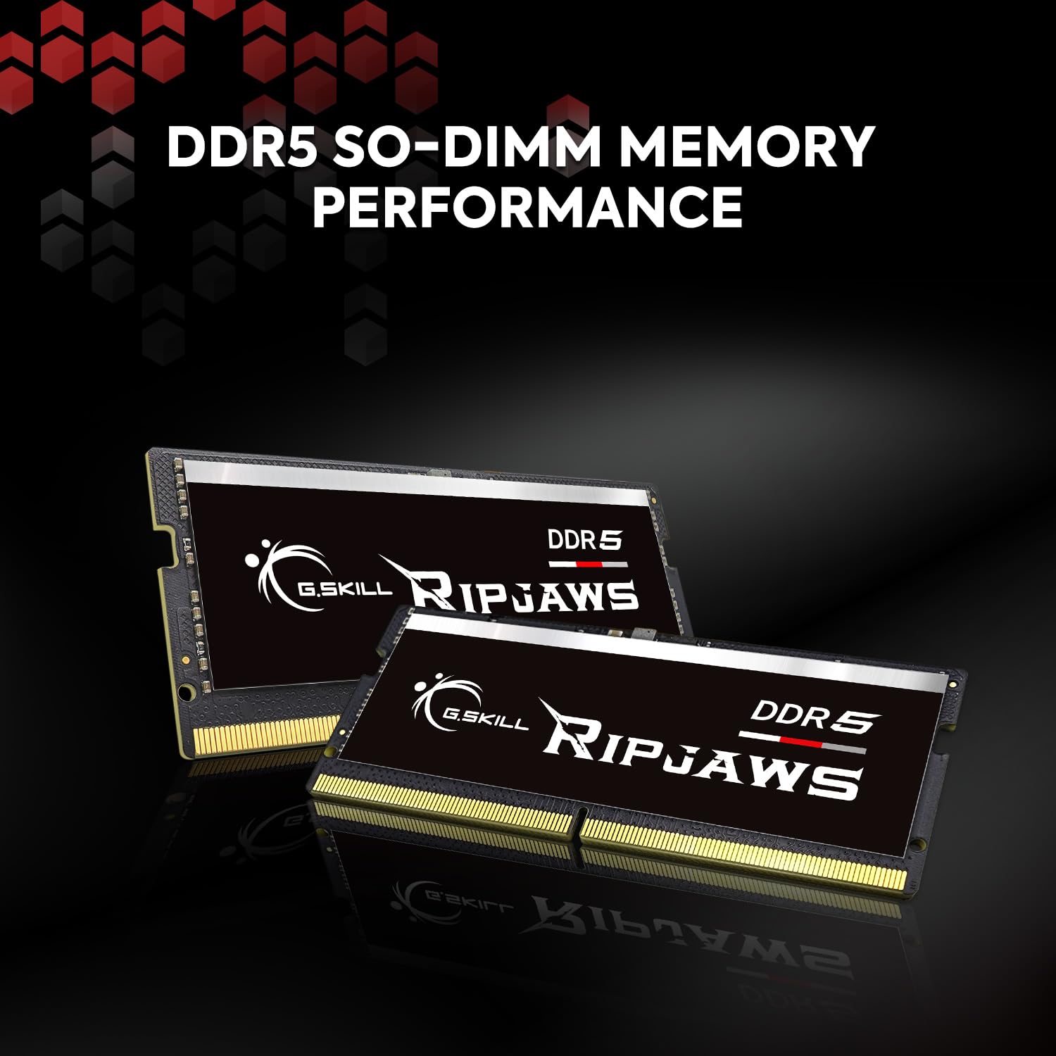 G.SKILL Ripjaws DDR5 SO-DIMM Series DDR5 RAM 32GB (2x16GB) 4800MT/s CL34-34-34-76 1.10V Unbuffered Non-ECC Notebook/Laptop Memory SODIMM (F5-4800S3434A16GA2-RS)