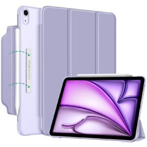 fintie slimshell case for ipad air 11-inch m2 (2024), ipad air 5th generation (2022) / ipad air 4th gen 10.9 inch - [magnetic clasp] lightweight stand case with frosted back cover, lilac purple