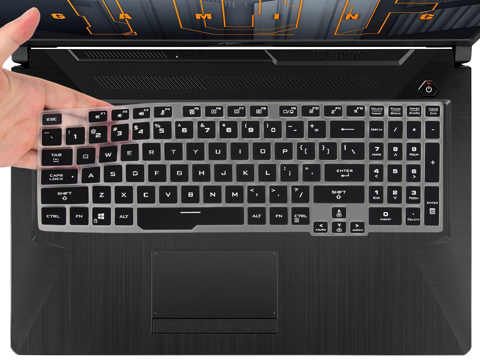 Keyboard Cover for ASUS TUF Gaming F15 FX506LH / TUF Gaming A15 TUF506IU-ES74 TUF506IV-AS76 FA506IH-AS53, ASUS TUF Gaming F17 A17 TUF706IU FX706LI-ES53 RS53 FX706HC FX706HE Laptop Keyboard Skin, Black