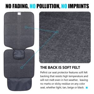 pefirst Car Seat Protector,Extra Thick Car Seat Covers Non-Slip Waterproof Mat Pad Leaving No Imprints Marks for Child Baby Pet Truck SUV Automobile (Black-A)