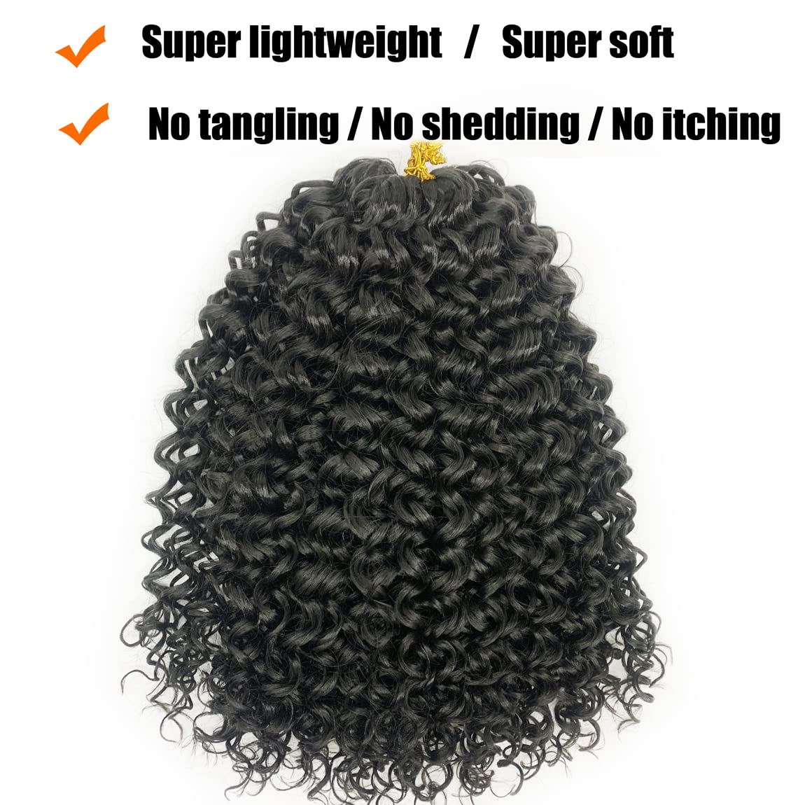 ENBEAUTIFUL 18 Inch 8 Packs Curly Crochet Hair Beach Curl Water Wave Crochet Hair Deep Wave Wavy Braids Curly Crochet Hair For Black Women(18inch, 8packs, 1b)