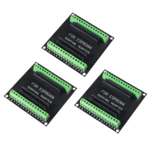 melife 3 pack esp8266 breakout board gpio 1 into 2 double-layer pcb board for esp8266 esp-12e for nodemcu development board