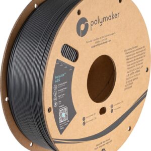 Polymaker ABS Filament 1.75mm Dark Grey, ABS 3D Printer Filament 1.75mm Heat Resistant 1kg - PolyLite ABS 3D Printing Filament 1.75mm, Strong & Durable, Dimensional Accuracy +/- 0.03mm