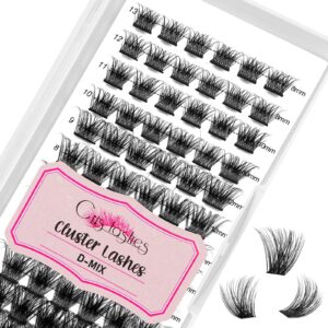 diy eyelash extensions 78pcs crislashes mixed eyelash clusters 8-16mm d curl volume diy cluster eyelash extensions for home use(h-d curl mix8-16mm)