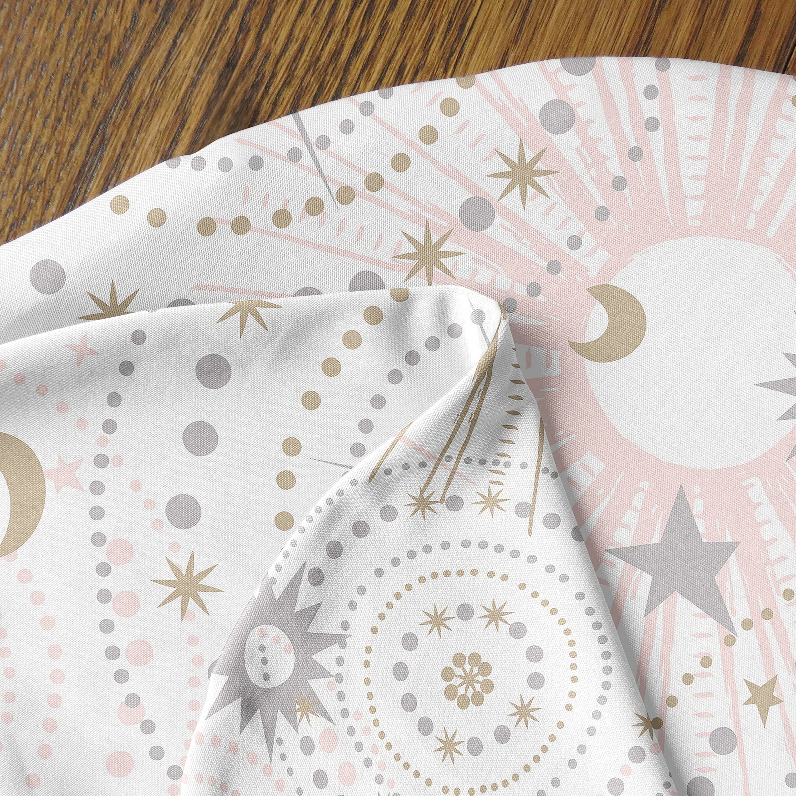 Sweet Jojo Designs Star and Moon Nursing Pillow Cover Breastfeeding Pillowcase for Newborn Infant Bottle or Breast Feeding (Pillow NOT Included) - Blush Pink Gold and Grey Celestial Sky Stars