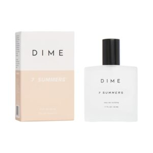 dime beauty perfume 7 summers, 1.7 oz / 50 ml - sweet floral scent, hypoallergenic, clean perfume, eau de toilette for women