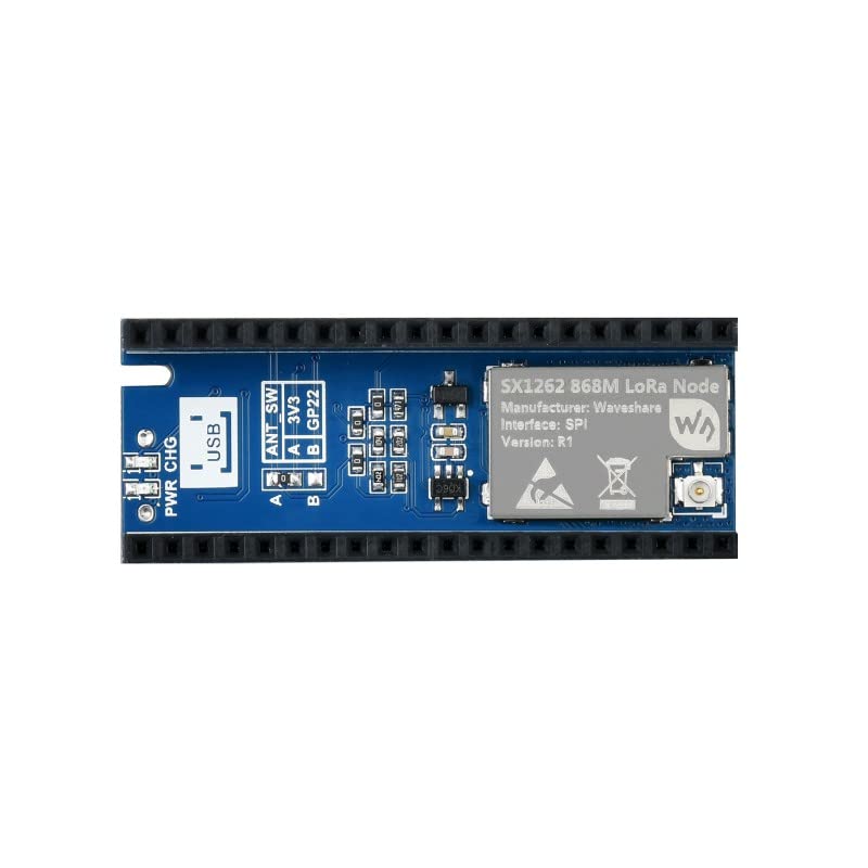 TOP1 SX1262 LoRa Node Module for Raspberry Pi Pico Series Boards, 902~930MHz Frequency Band, Support LoRaWAN Protocol, Support FSK/GFSK/LoRa Modulations (Pico-LoRa-SX1262-915M)