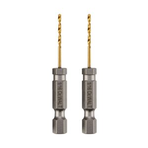 dewalt drill bit, 1/16 inch, titanium nitride coated, tapered core for optimum durability (dd5104)