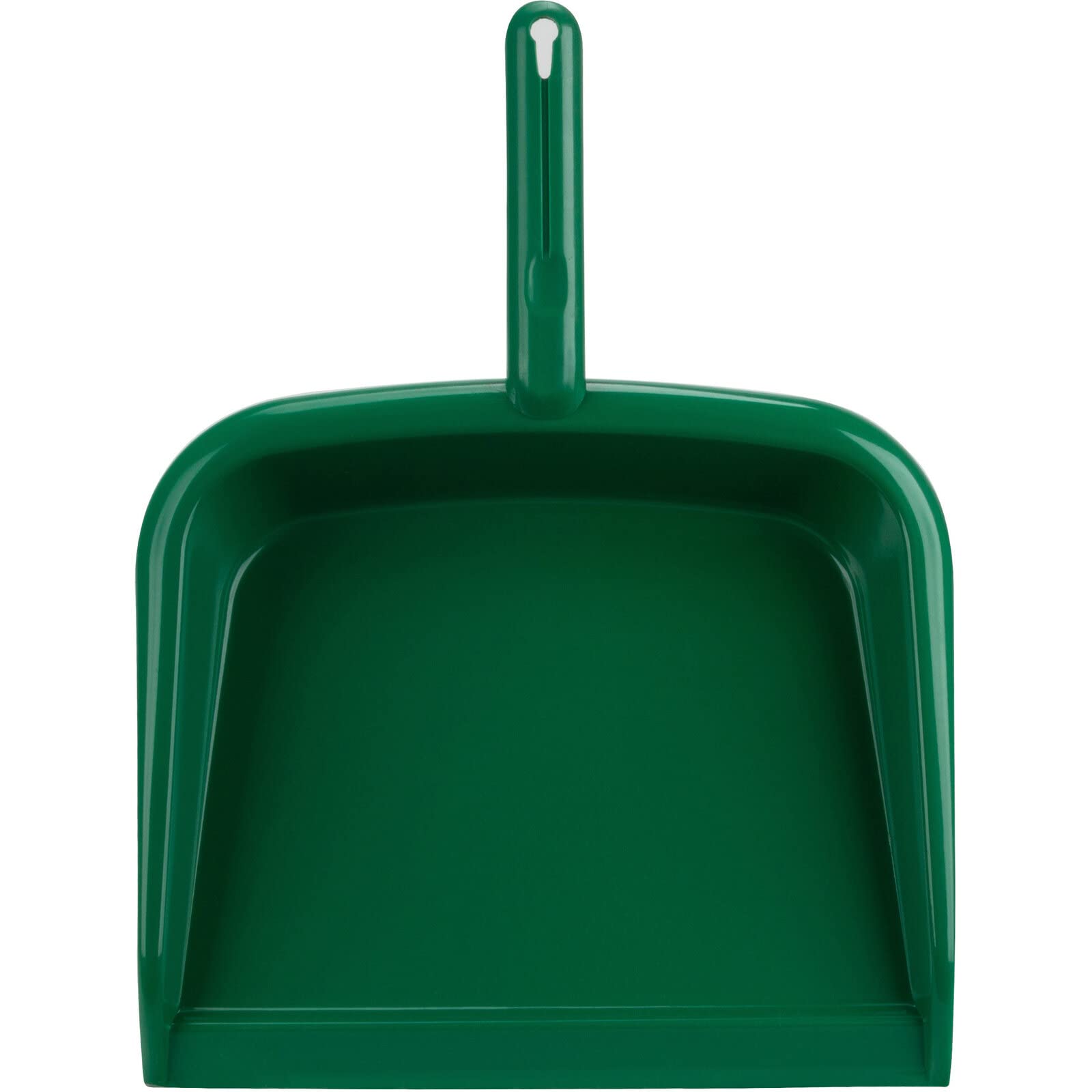 SPARTA Large Handheld Dustpan with Hanging Hole, Heavy-Duty Plastic Dustpan with Wide Lip for Countertops and Surfaces, Plastic, 10 Inches, Green