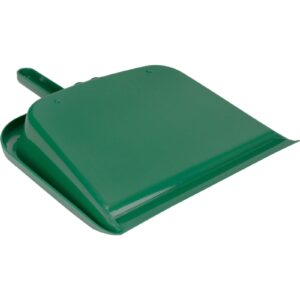 SPARTA Large Handheld Dustpan with Hanging Hole, Heavy-Duty Plastic Dustpan with Wide Lip for Countertops and Surfaces, Plastic, 10 Inches, Green