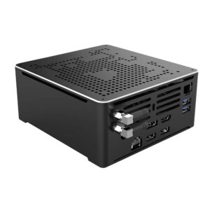 hunsn 4k mini pc, htpc, nuc, small server, support proxmox, vmware, esxi, kodi, intel xeon w-10885m, by02, dp, hdmi, type-c, 2 x lan, barebone, no ram, no storage, no system